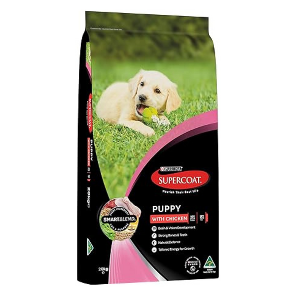 SUPERCOAT Puppy Chicken Dry Dog Food 20kg – My Store